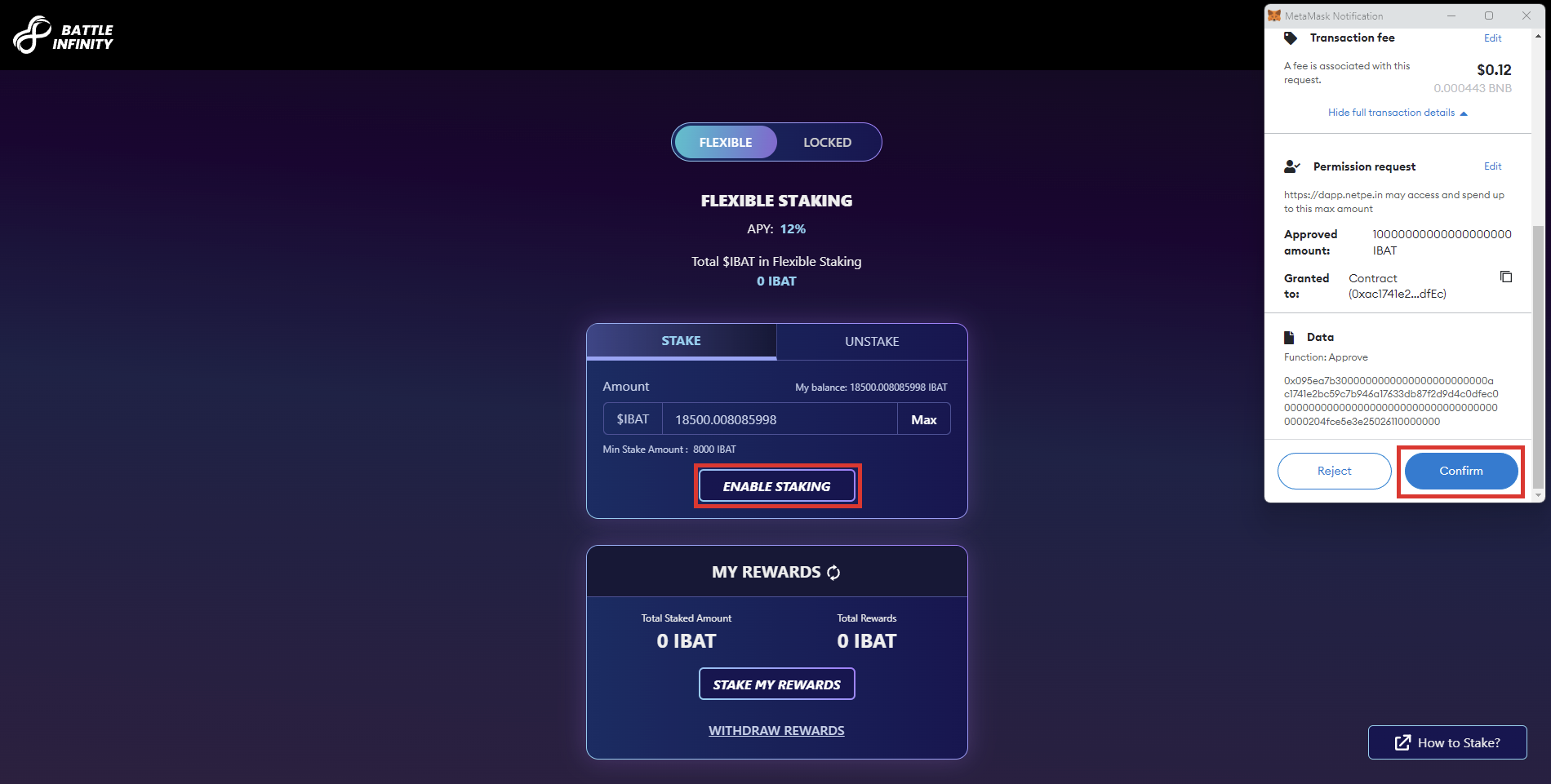 HOW TO STAKE - Battleinfinity