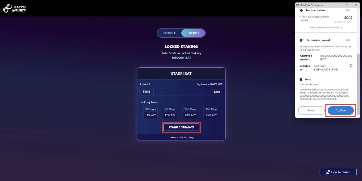 HOW TO STAKE - Battleinfinity